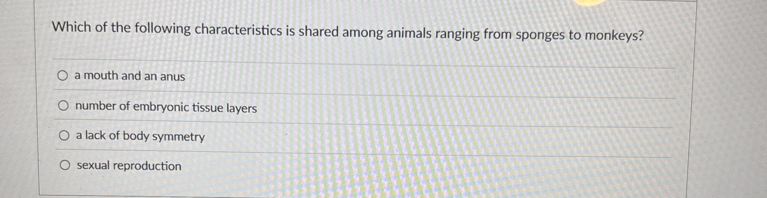 Which of the following characteristics is shared | Chegg.com
