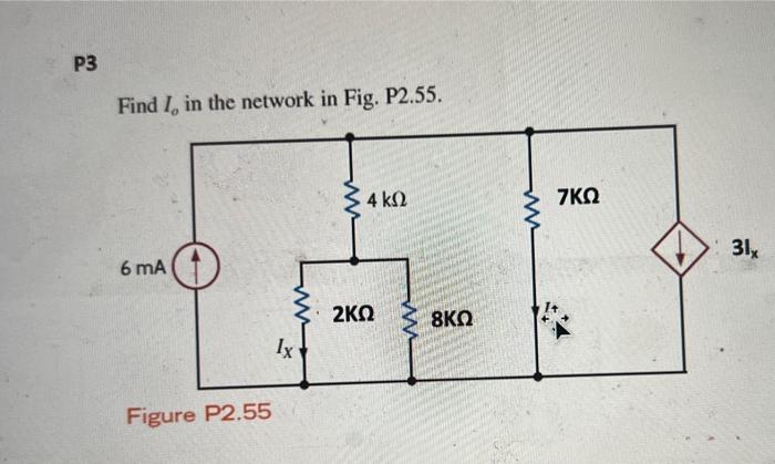 Solved Find Io in the network in Fig. P2.55. | Chegg.com