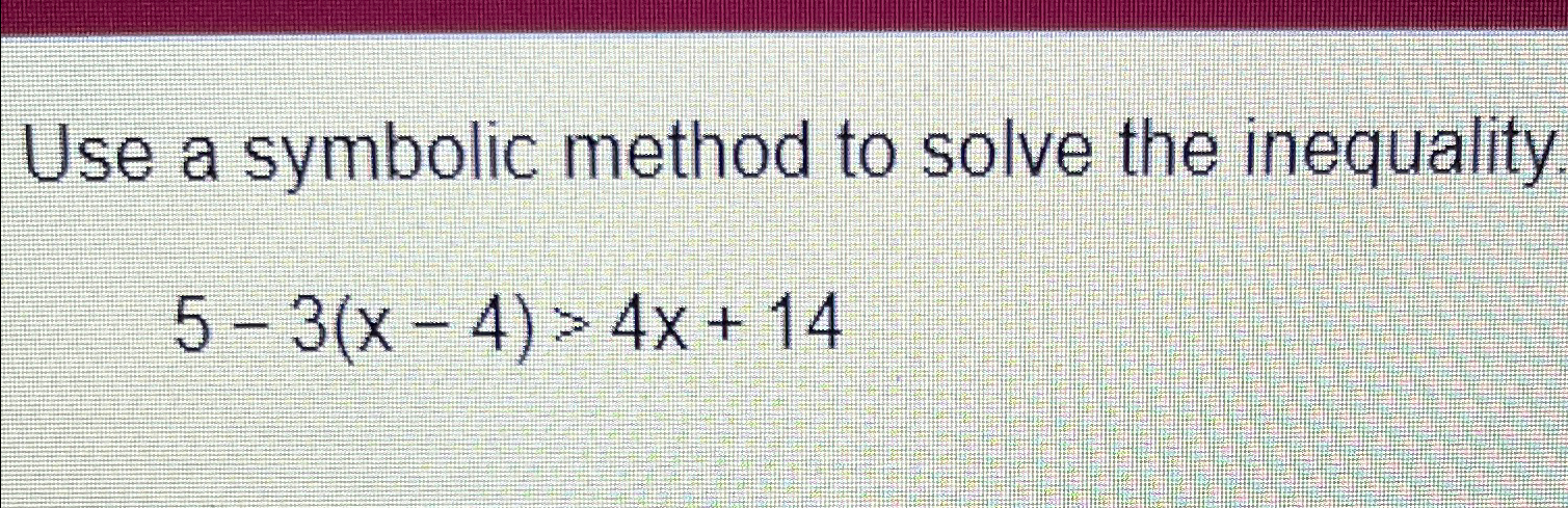 Solved Use a symbolic method to solve the | Chegg.com