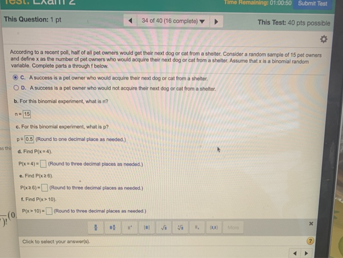 Solved Tuuli Laan Timo Hemaining: 01:00:50 Submit Test This | Chegg.com