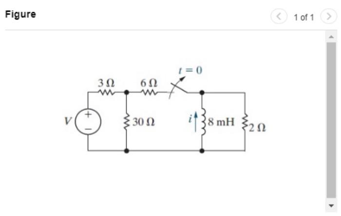 Solved The switch in the circuit in (Figure 1) has been | Chegg.com