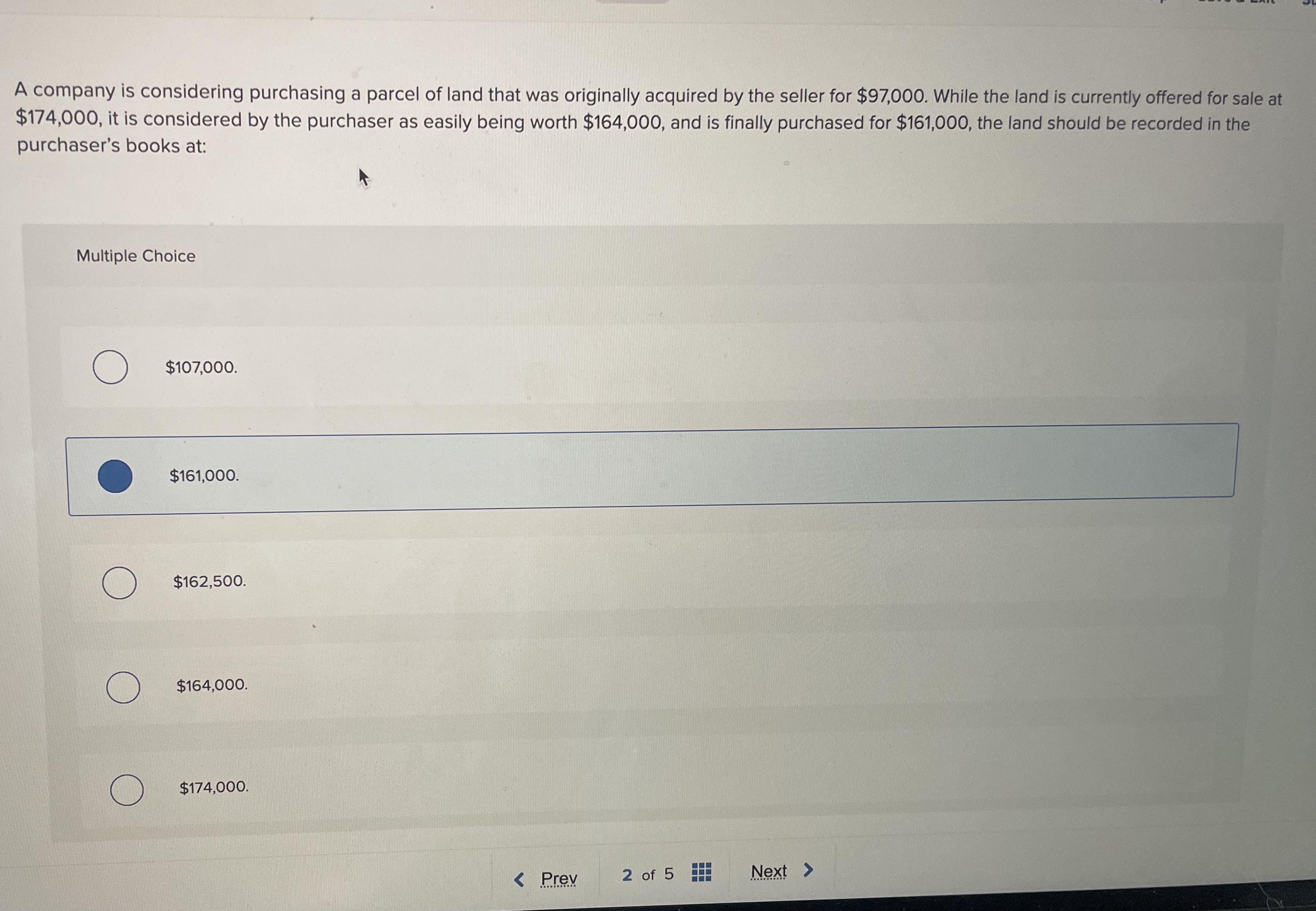 Solved A company is considering purchasing a parcel of land | Chegg.com