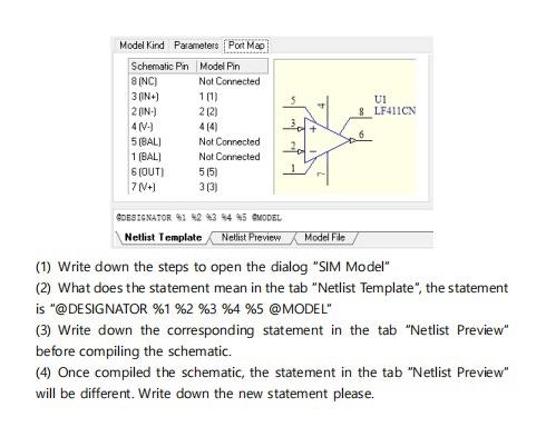 Following image shows part of the dialog SIM Model in | Chegg.com