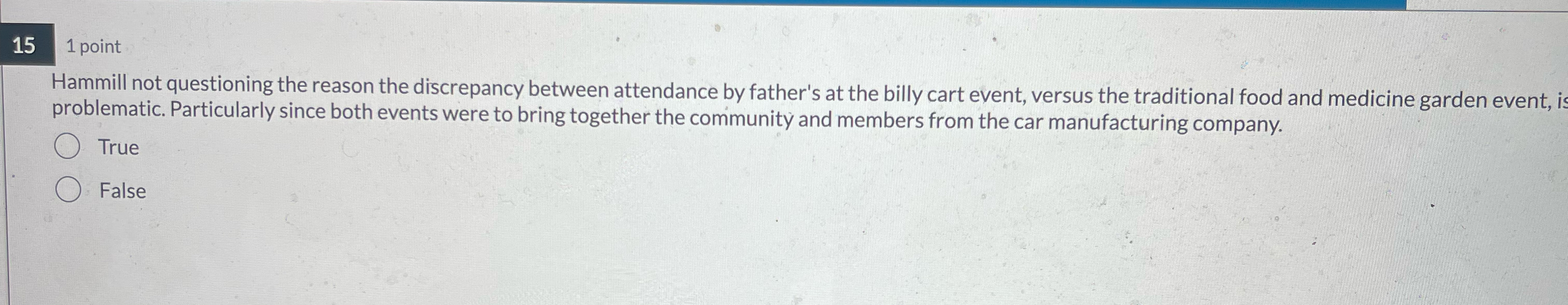 Solved 151 ﻿pointHammill not questioning the reason the | Chegg.com