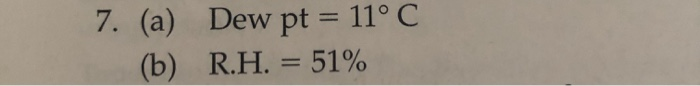 Solved temp and humidity 40 undersaturated 30 20 10 | Chegg.com