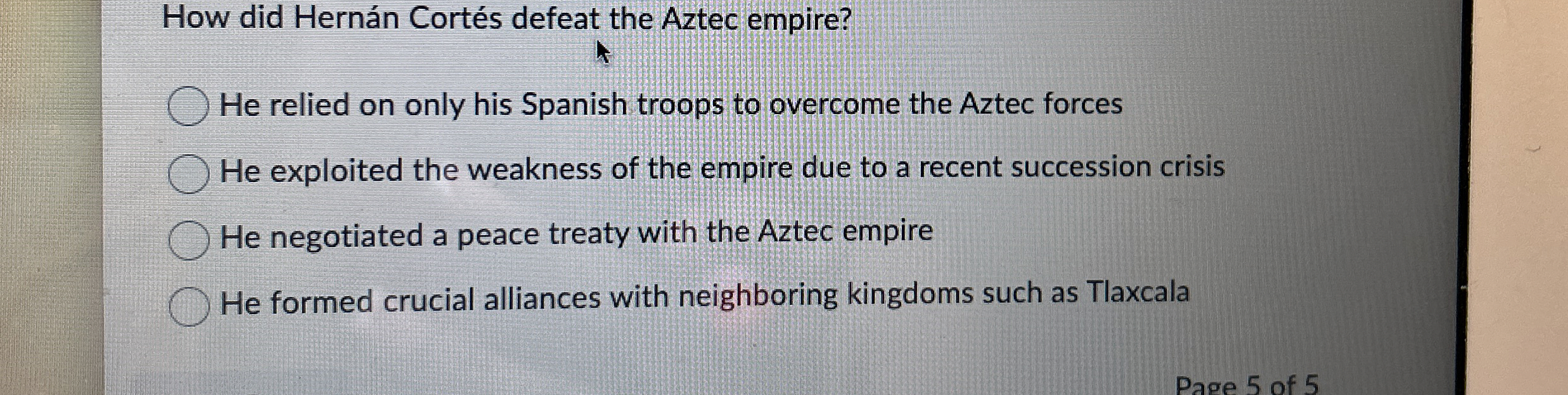 How did Hernán Cortés defeat the Aztec empire?He | Chegg.com