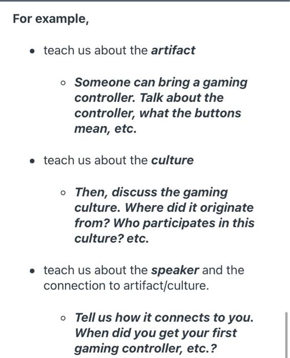 Solved Cultural Artifact Speech After watching America | Chegg.com