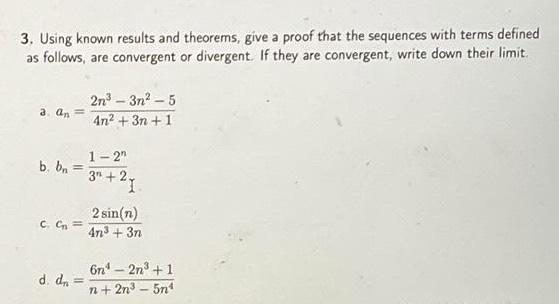 Solved 3. Using known results and theorems, give a proof | Chegg.com
