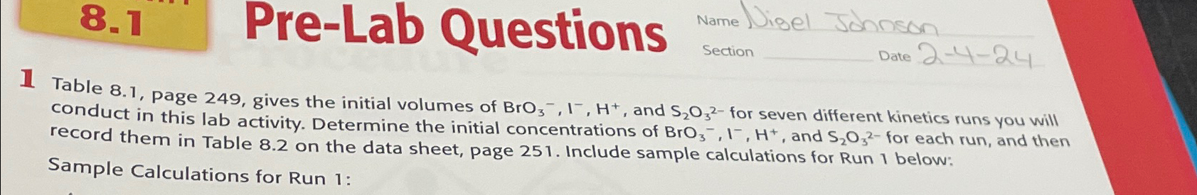 Solved 8.1 Pre-Lab | Chegg.com