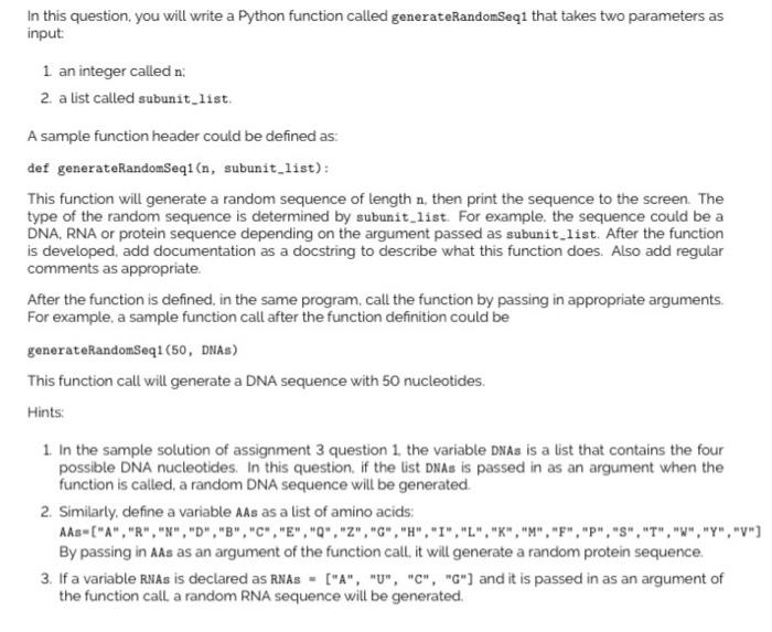 Solved In this question, you will write a Python function | Chegg.com