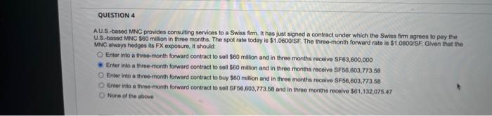 Solved A U.S.-based MNC exports machine tools to the | Chegg.com