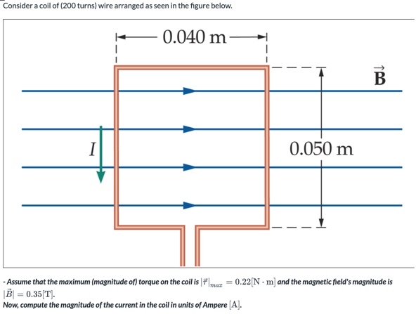 Consider a coil of ( 200 ﻿turns) ﻿wire arranged as | Chegg.com