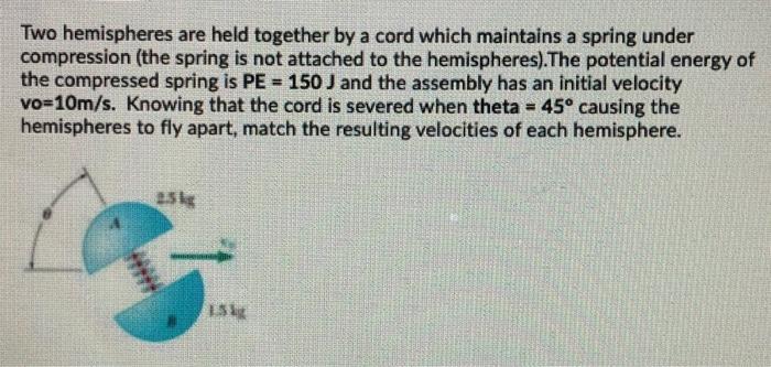 Solved Two hemispheres are held together by a cord which | Chegg.com