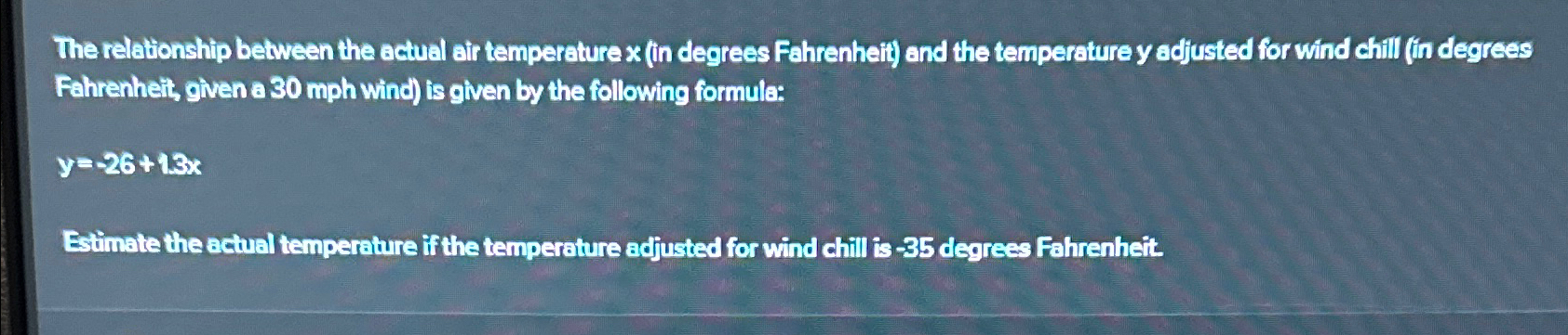 Solved The relationship between the actual air temperature | Chegg.com