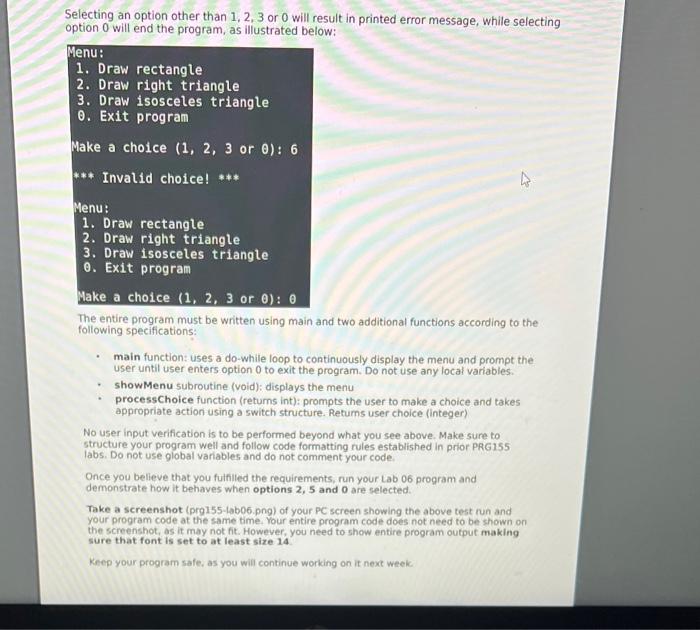 Solved write the C program for the given instructions | Chegg.com