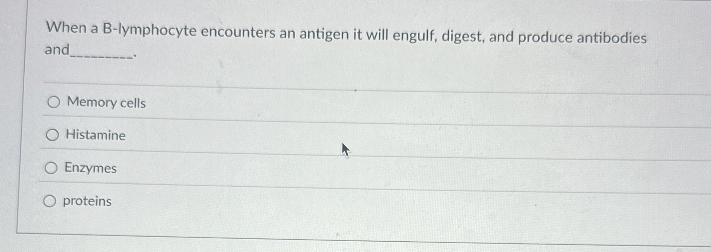Solved When a B-lymphocyte encounters an antigen it will | Chegg.com