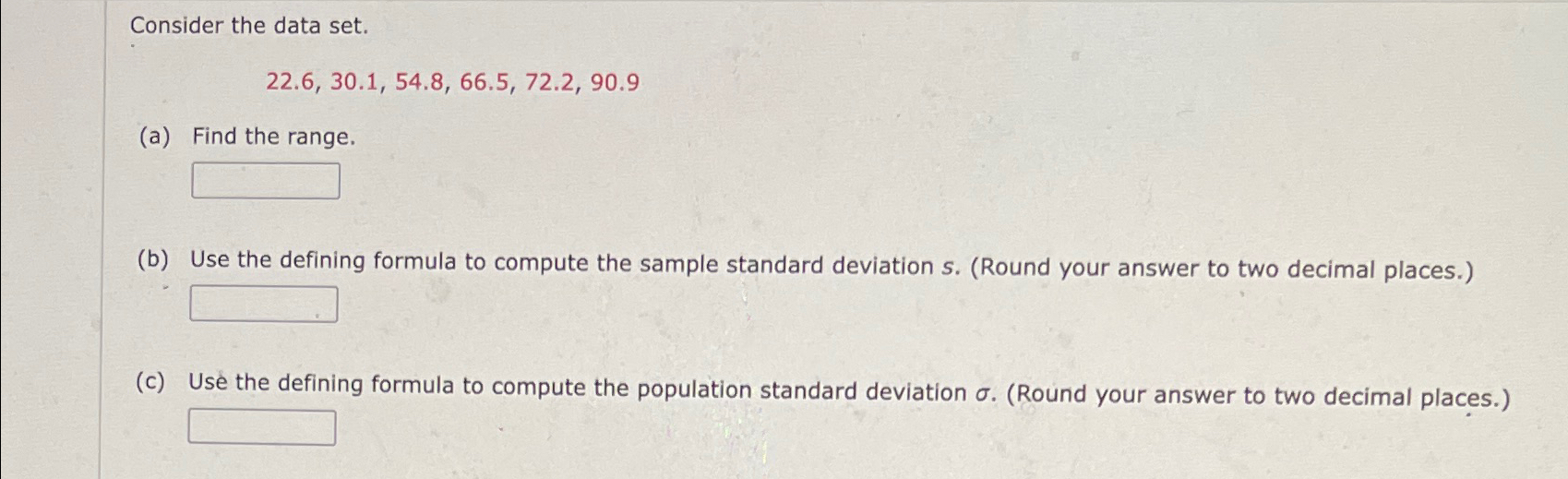 Solved Consider the data | Chegg.com
