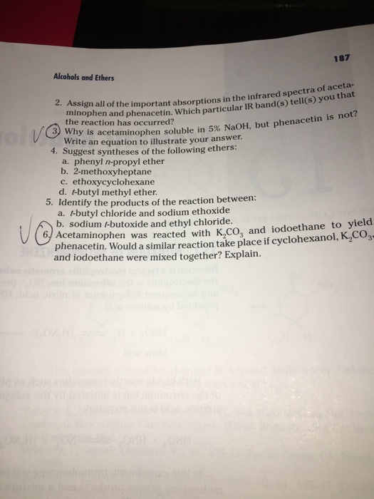 Solved Alcohols and Ethers 187 2. Assign all of the | Chegg.com
