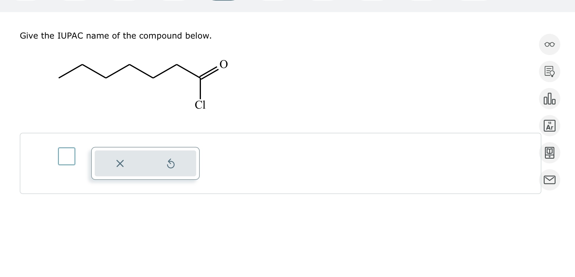 Solved Give the IUPAC name of the compound below | Chegg.com