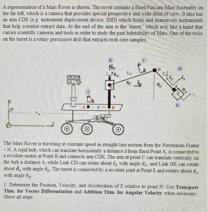 Solved A representation of a Mars Rover is shown. The rover | Chegg.com