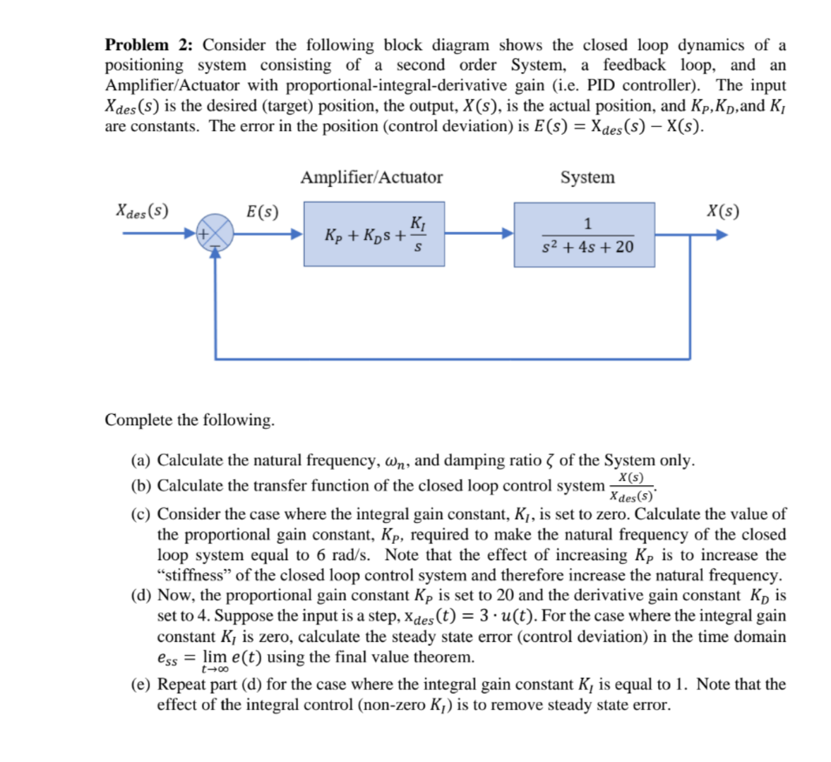 Solved Problem 2: Consider the following block diagram shows | Chegg.com