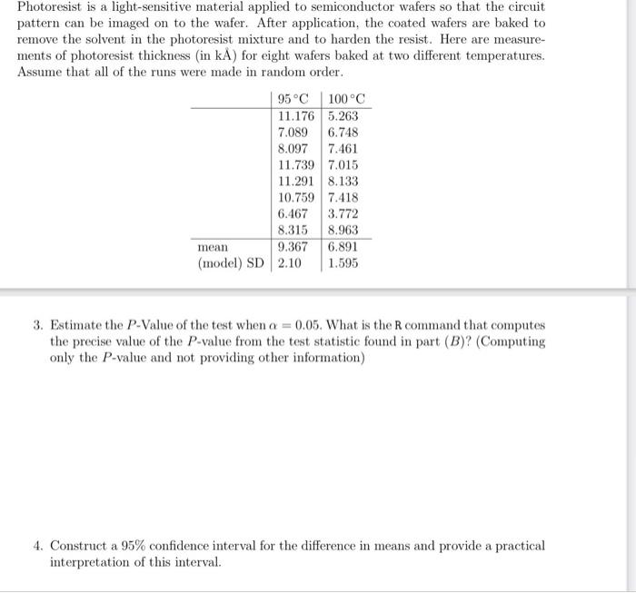 Solved Photoresist is a light-sensitive material applied to | Chegg.com