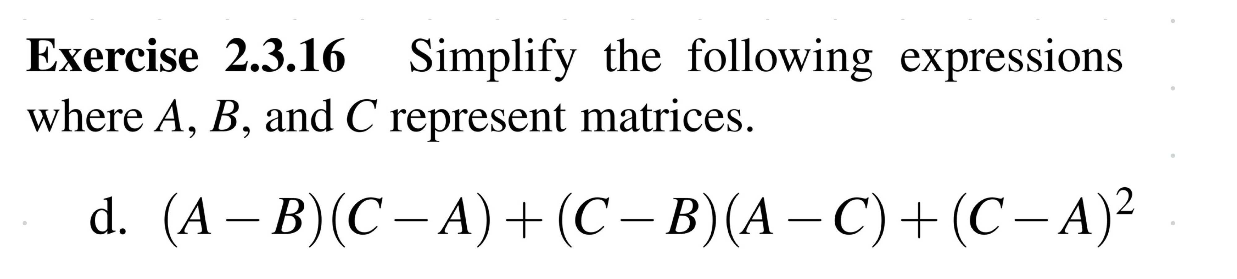 Solved Exercise 2.3.16 ﻿Simplify the following expressions | Chegg.com