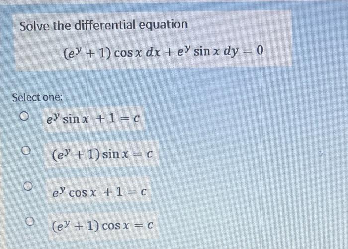 Solved Solve the differential equation dy−xdx=0, if the | Chegg.com