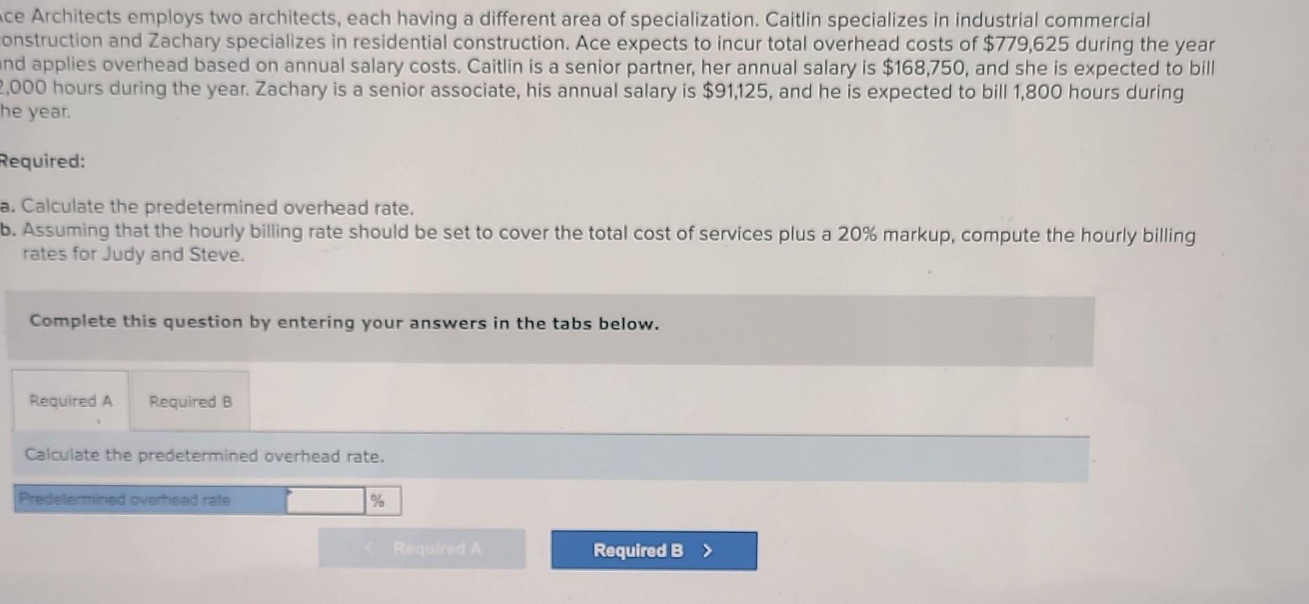 Solved ce Architects employs two architects, each having a | Chegg.com