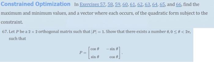 Solved Constrained Optimization In Exercises | Chegg.com