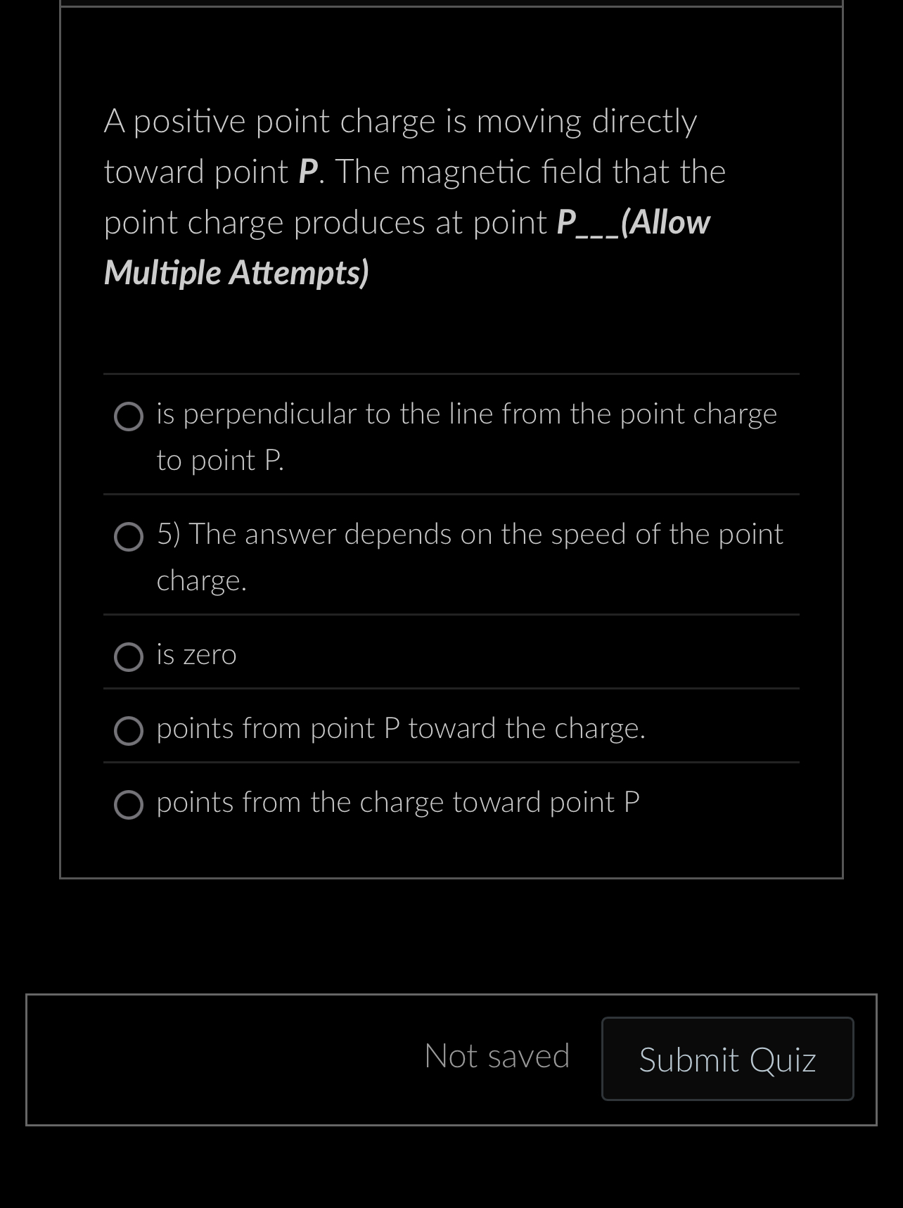 Solved A positive point charge is moving directly toward | Chegg.com