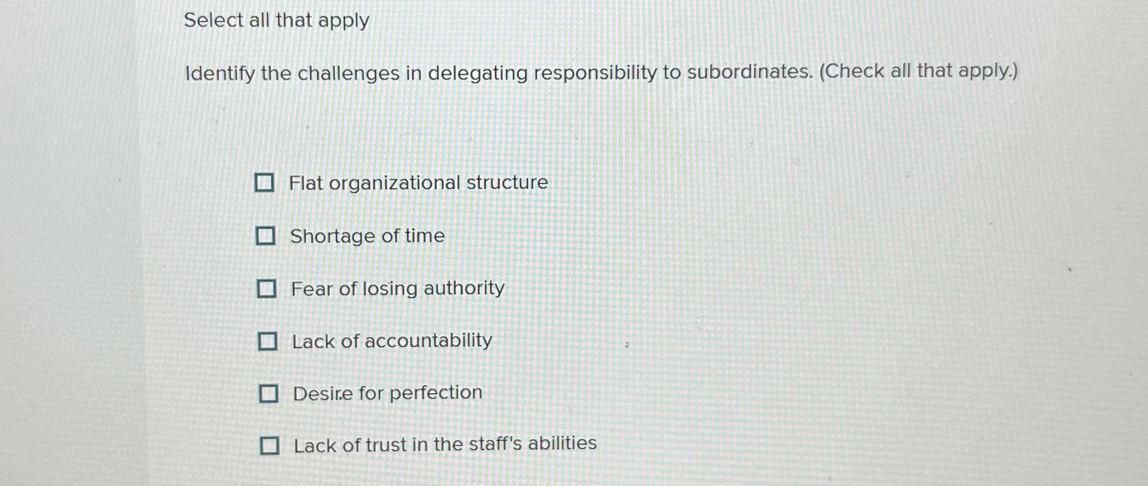 Solved Select all that applyIdentify the challenges in | Chegg.com