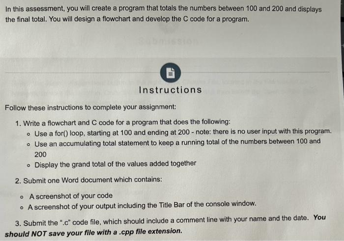 Solved In this assessment, you will create a program that | Chegg.com
