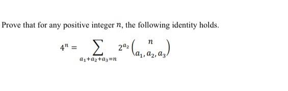 Solved Prove that for any positive integer n, the following | Chegg.com