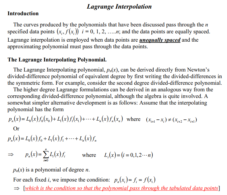 Solved Given the following tabulated values:a) ﻿Use Lagrange | Chegg.com