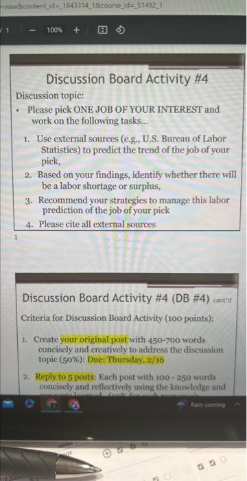 Solved Discussion Board Activity \#4 Discussion topic: - | Chegg.com
