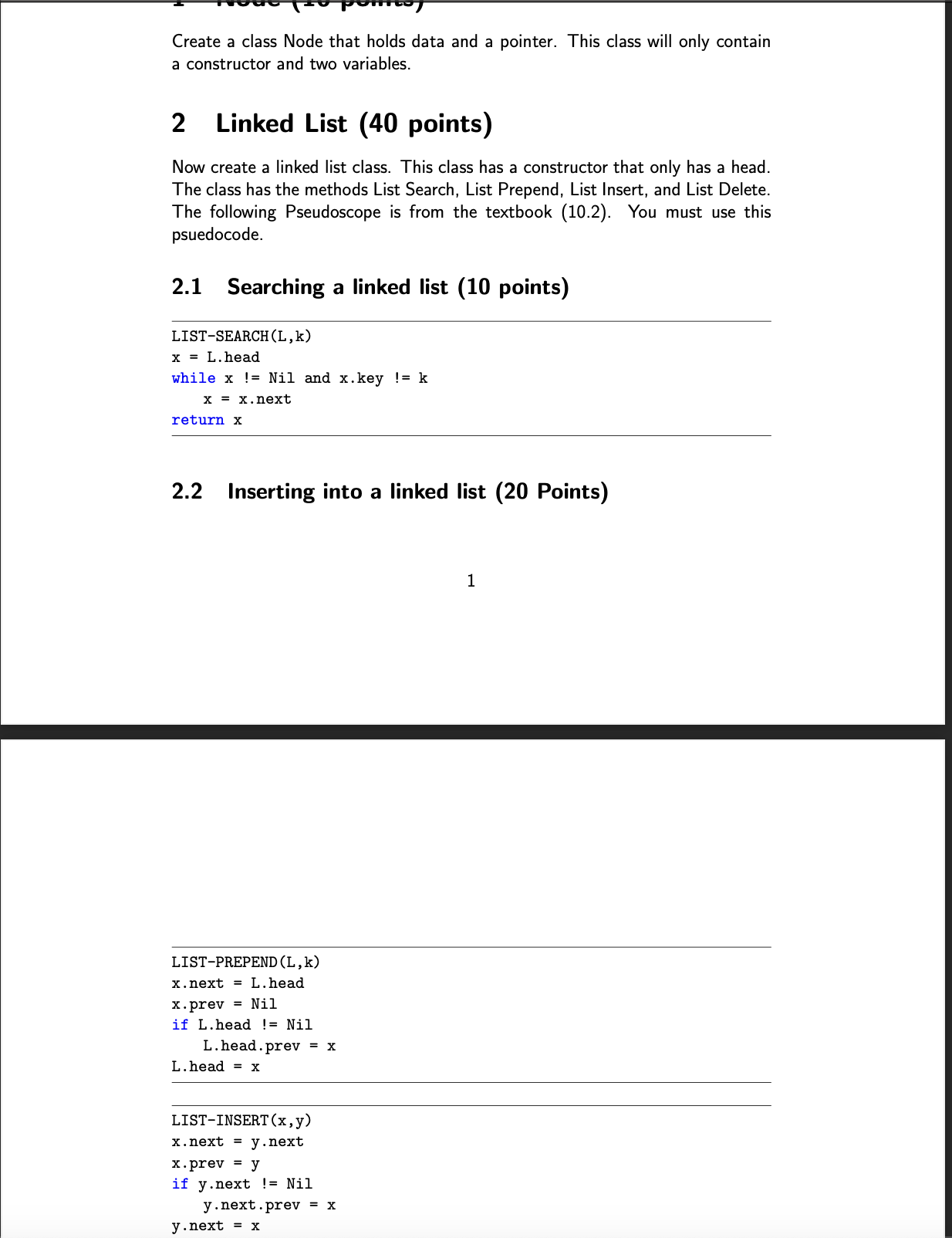 Solved Create a class Node that holds data and a pointer. | Chegg.com