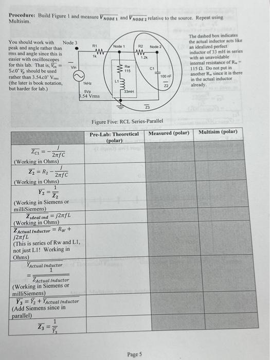 Solved Procedure: Build Figure I and measure NODE1 and VNODE | Chegg.com
