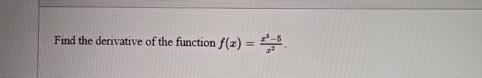 Solved Find the derivative of the function f(x)=x3-5x2 | Chegg.com