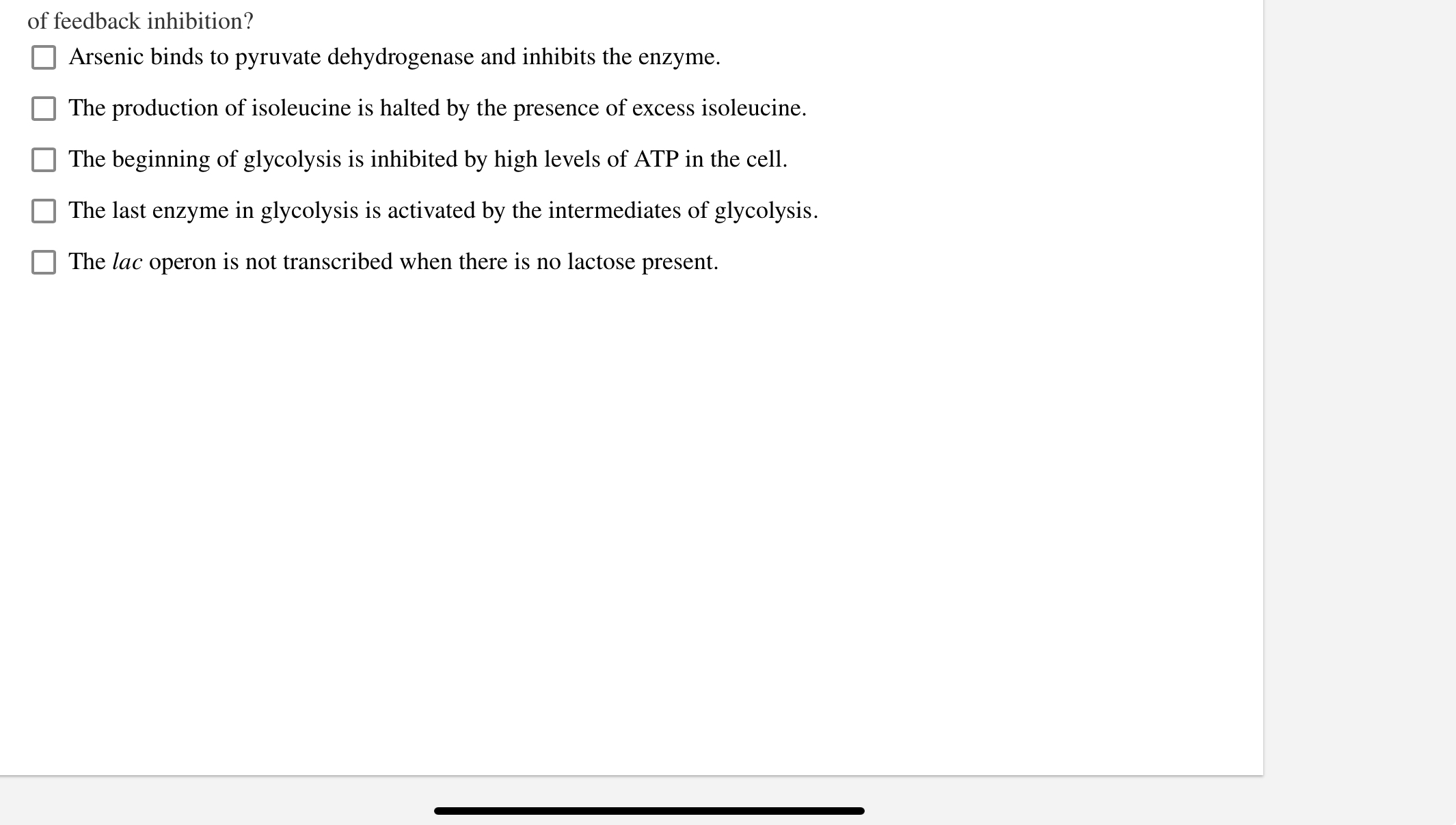 Solved of feedback inhibition?Arsenic binds to pyruvate | Chegg.com