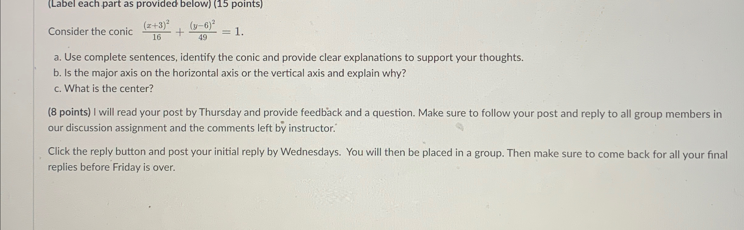 Solved (Label each part as provided below) (15 | Chegg.com