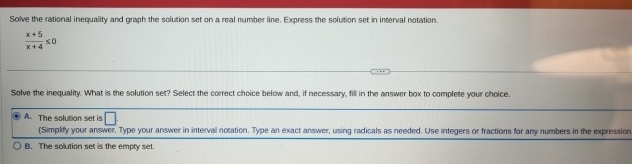 Solved Solve The Rational Inequality And Graph The Solution 5260