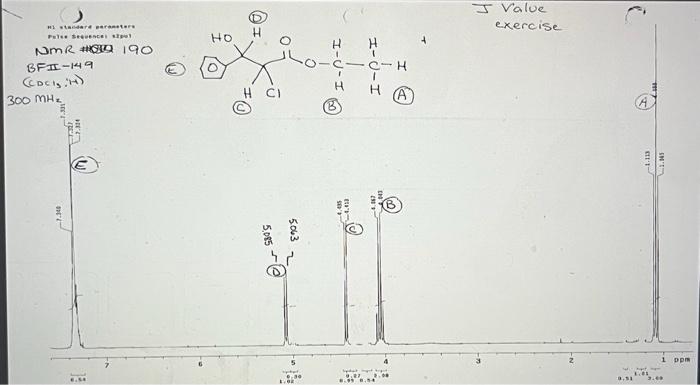 Solved Reporting NMR Data ACS format for 1H NMR: instrument | Chegg.com