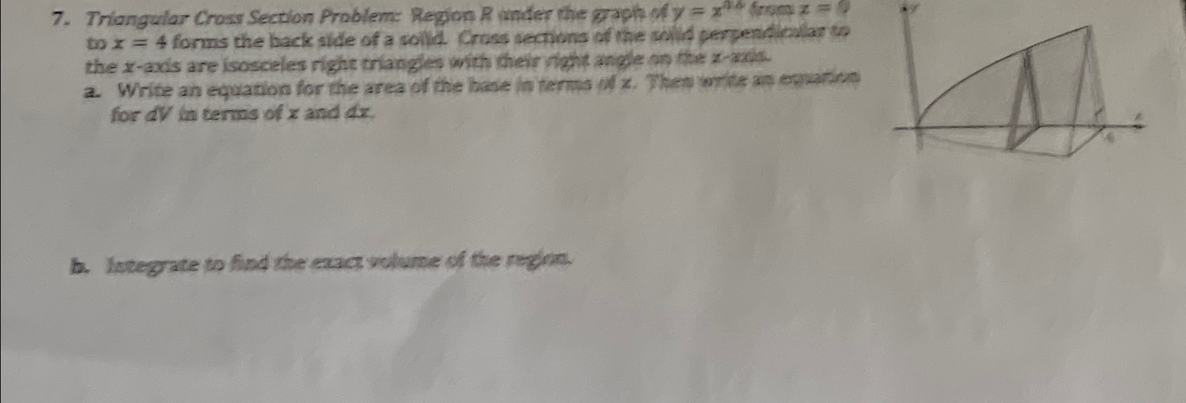 Solved Triangular Cross Section Problem: Region R ﻿inder the | Chegg.com