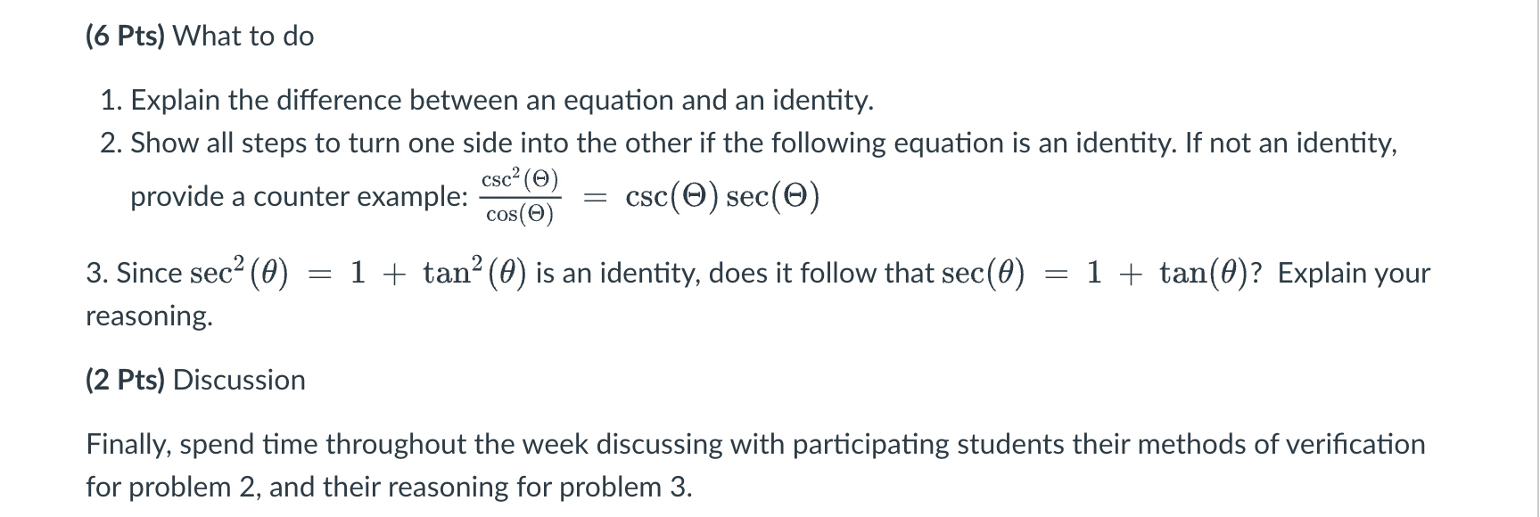 Solved (6 ﻿Pts) ﻿What to doExplain the difference between an | Chegg.com