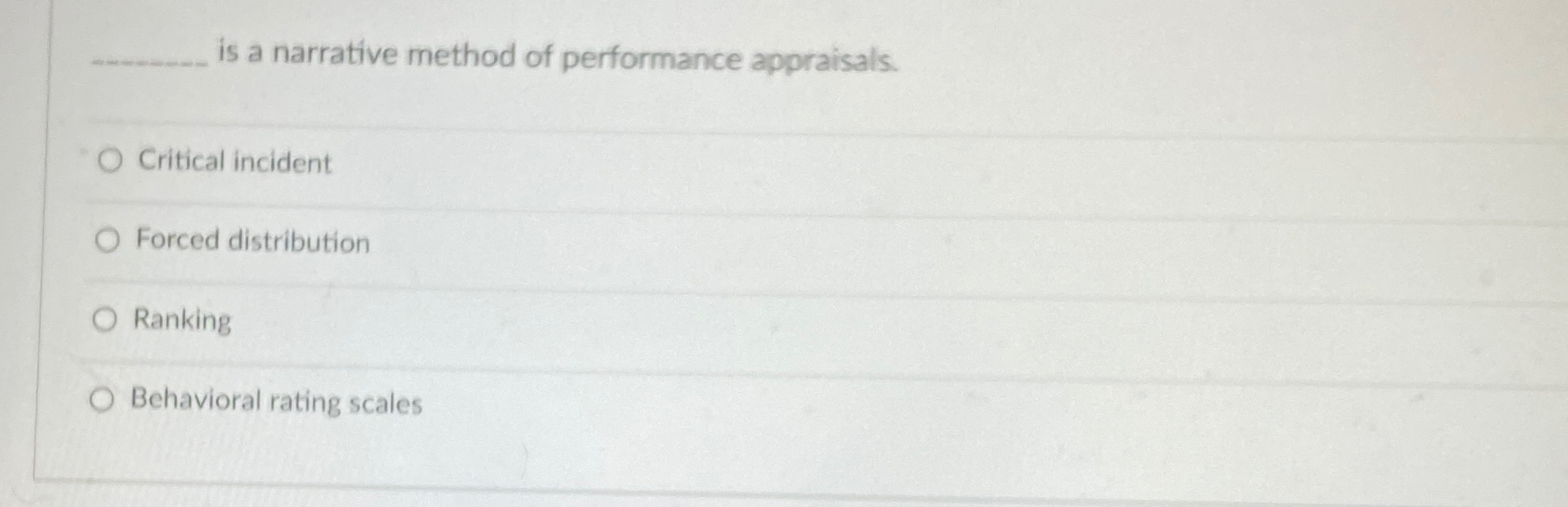 Solved is a narrative method of performance | Chegg.com