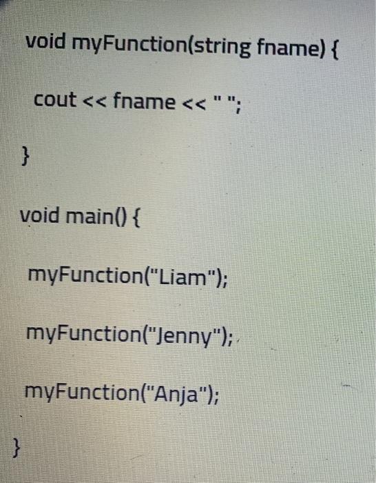 Solved Void Myfunctionstring Fname Cout 