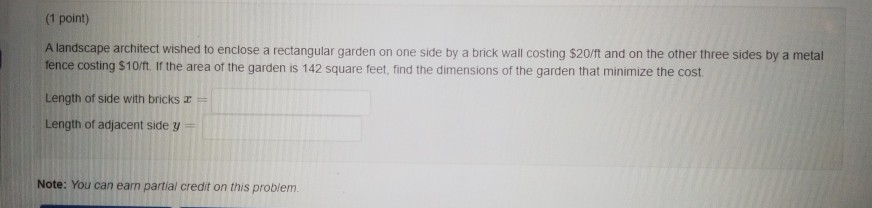 Solved (1 point) A box is contructed out of two different | Chegg.com
