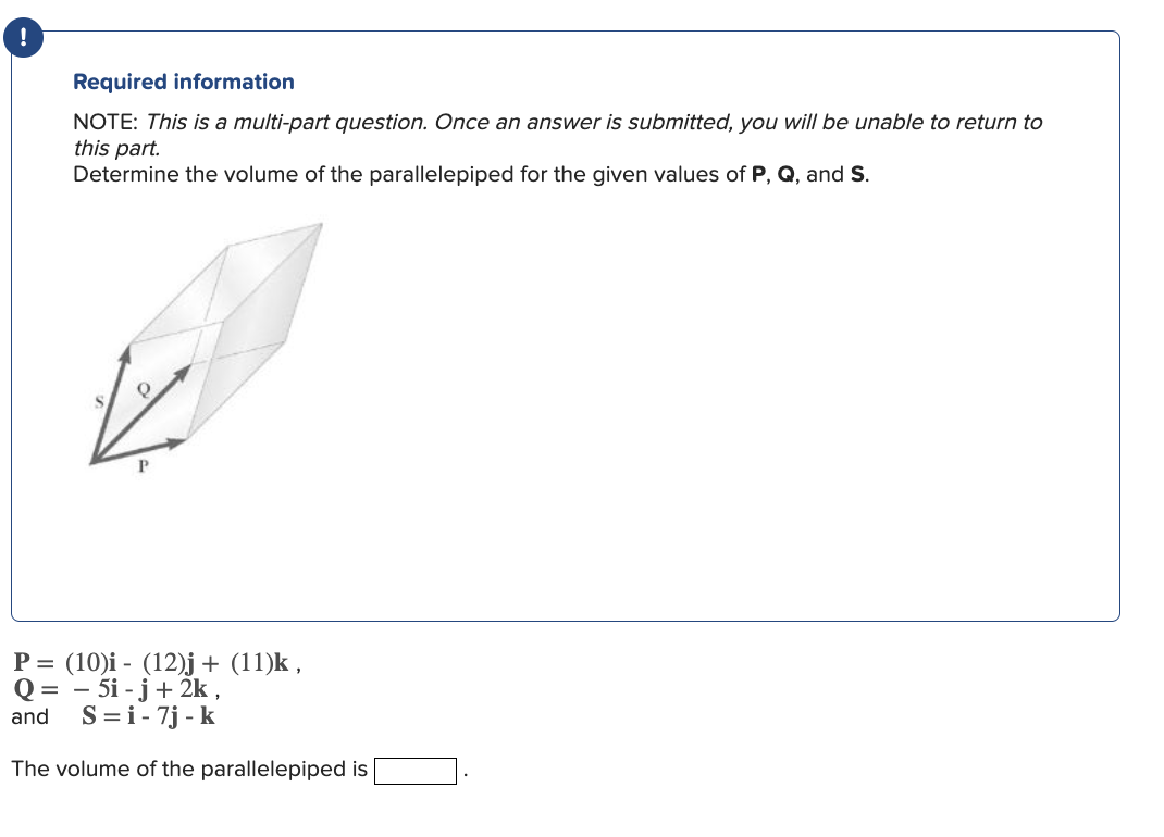 Solved Required informationNOTE: This is a multi-part | Chegg.com