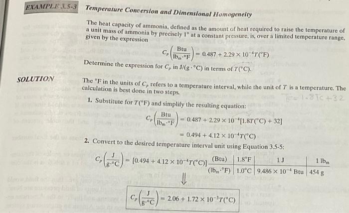Solved 1. The heat capacity (Cp) of a fluid is given as | Chegg.com